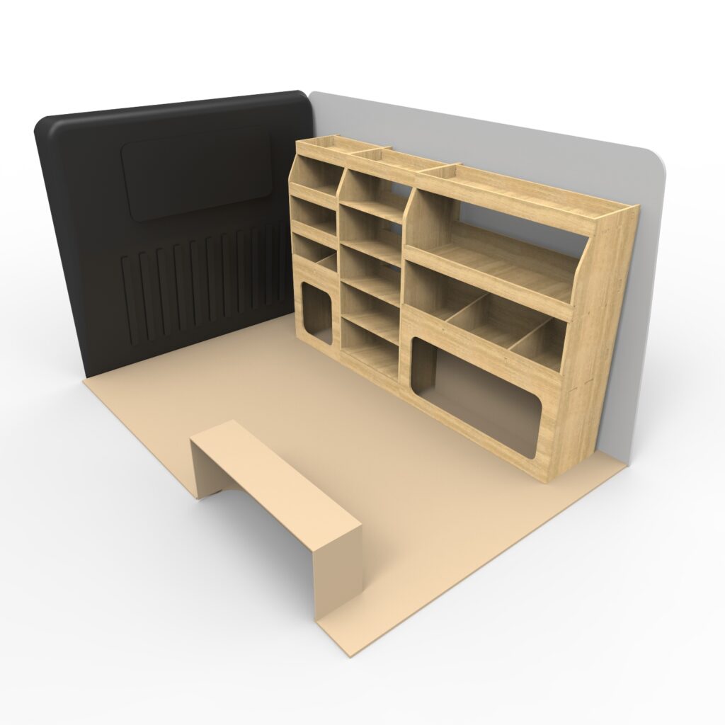 Renault Trafic SWB L1 Van Racking Shelving Plywood Unit Fits Offside ...