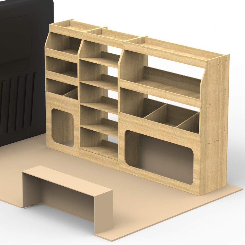 Renault Trafic SWB L1 Van Racking Shelving Plywood Unit Fits Offside ...