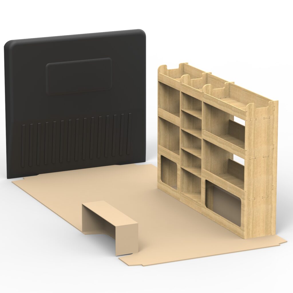 Volkswagen Crafter Plywood Van Racking 1.5m Tall Shelving Package ...