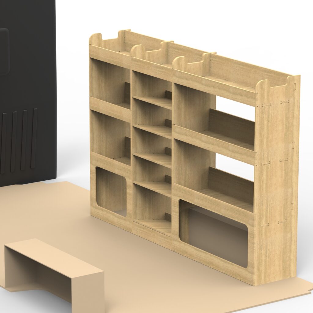 Volkswagen Crafter Plywood Van Racking 1.5m Tall Shelving Package ...