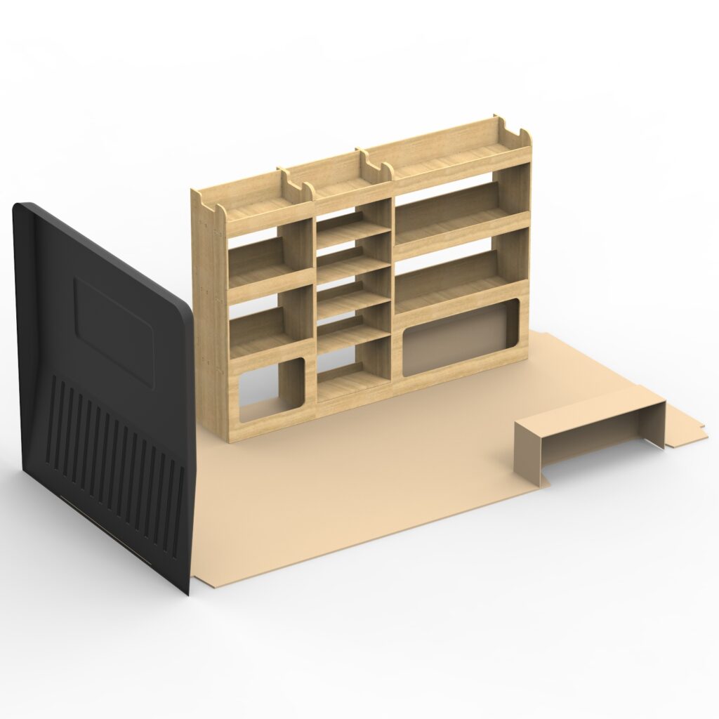 Volkswagen Crafter Plywood Van Racking 1.5m Tall Shelving Package ...