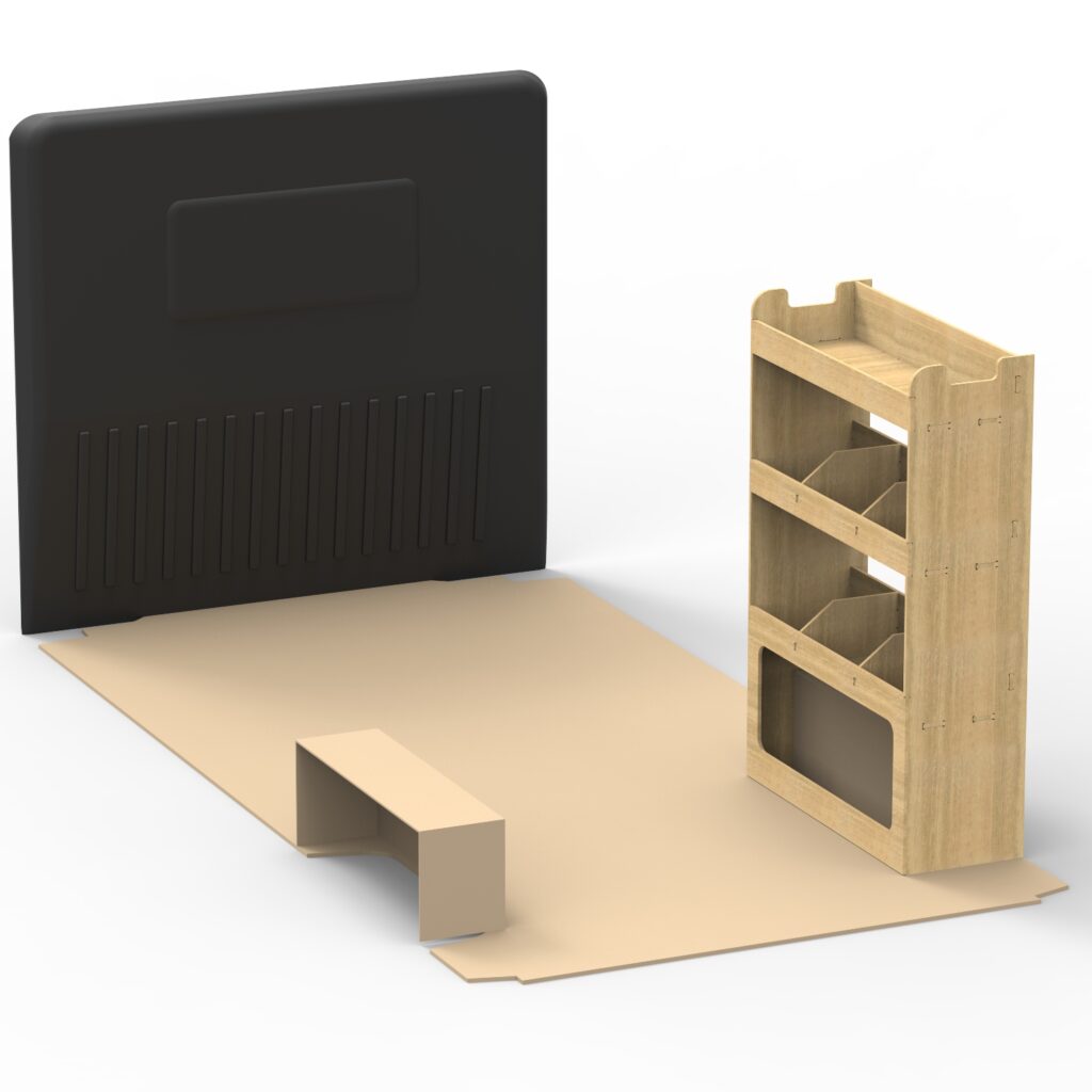 Maxus Deliver 9 Plywood Van Racking 1.5m Tall Shelving Unit - HR1 ...