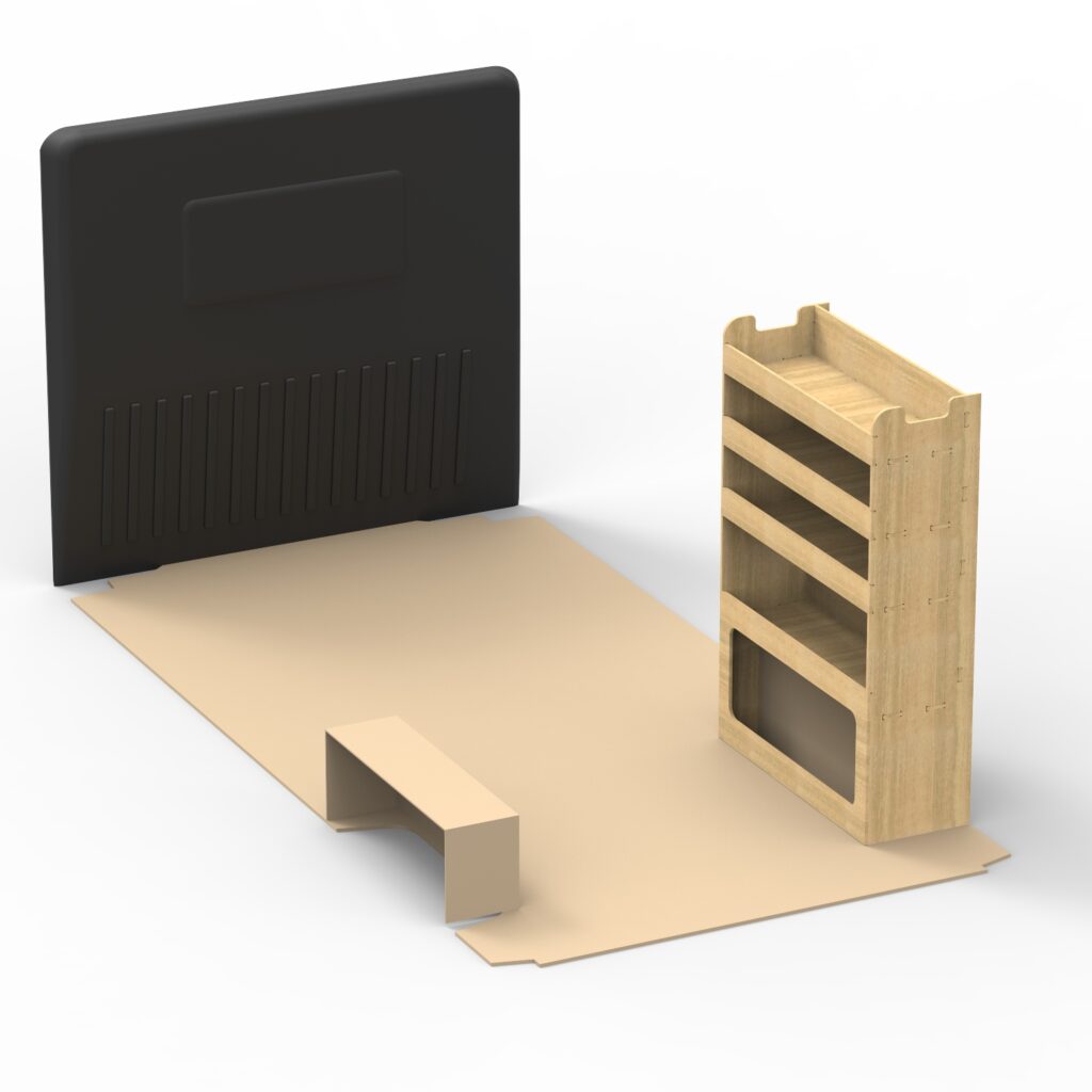 Ford Transit Plywood Van Racking 1.5m Tall Shelving Unit - HR3 | Demar ...