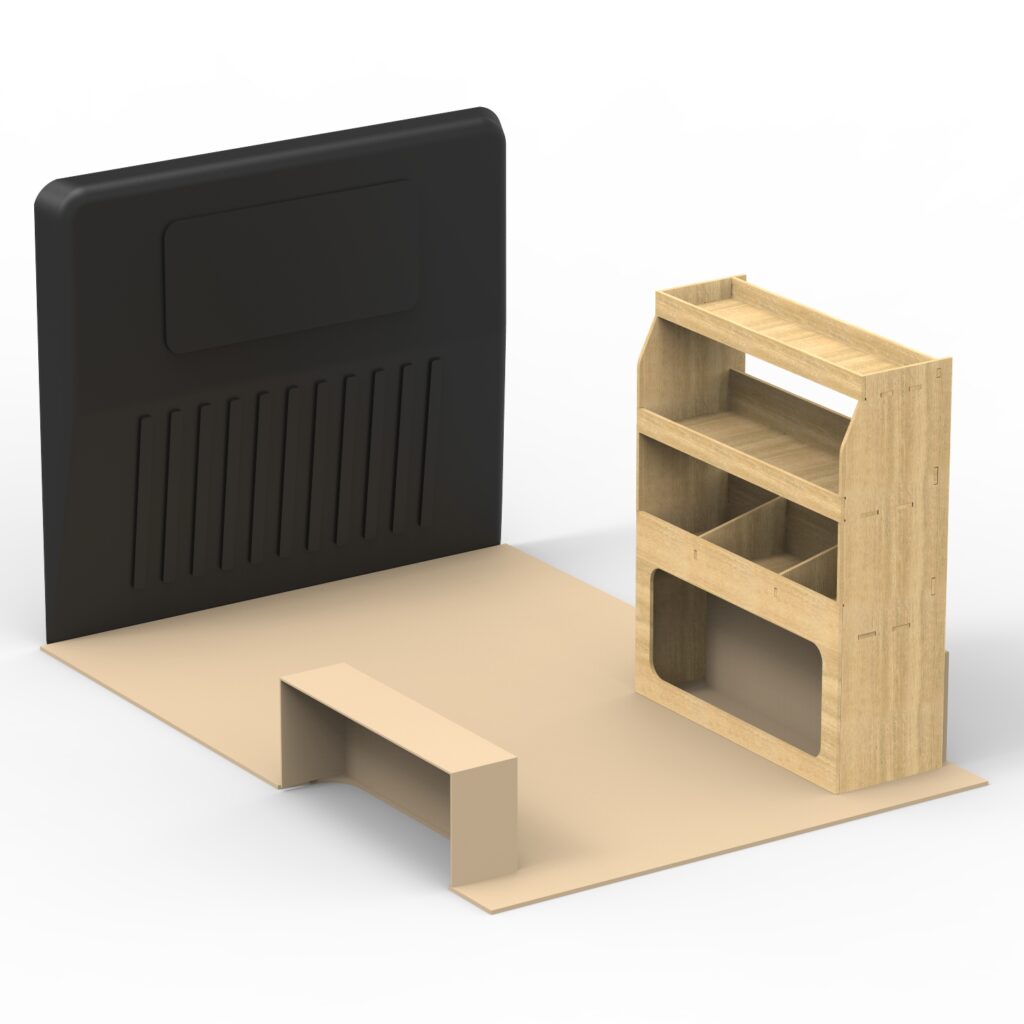 Renault Trafic Plywood Van Racking / Shelving Unit - WR19 | Demar Van ...