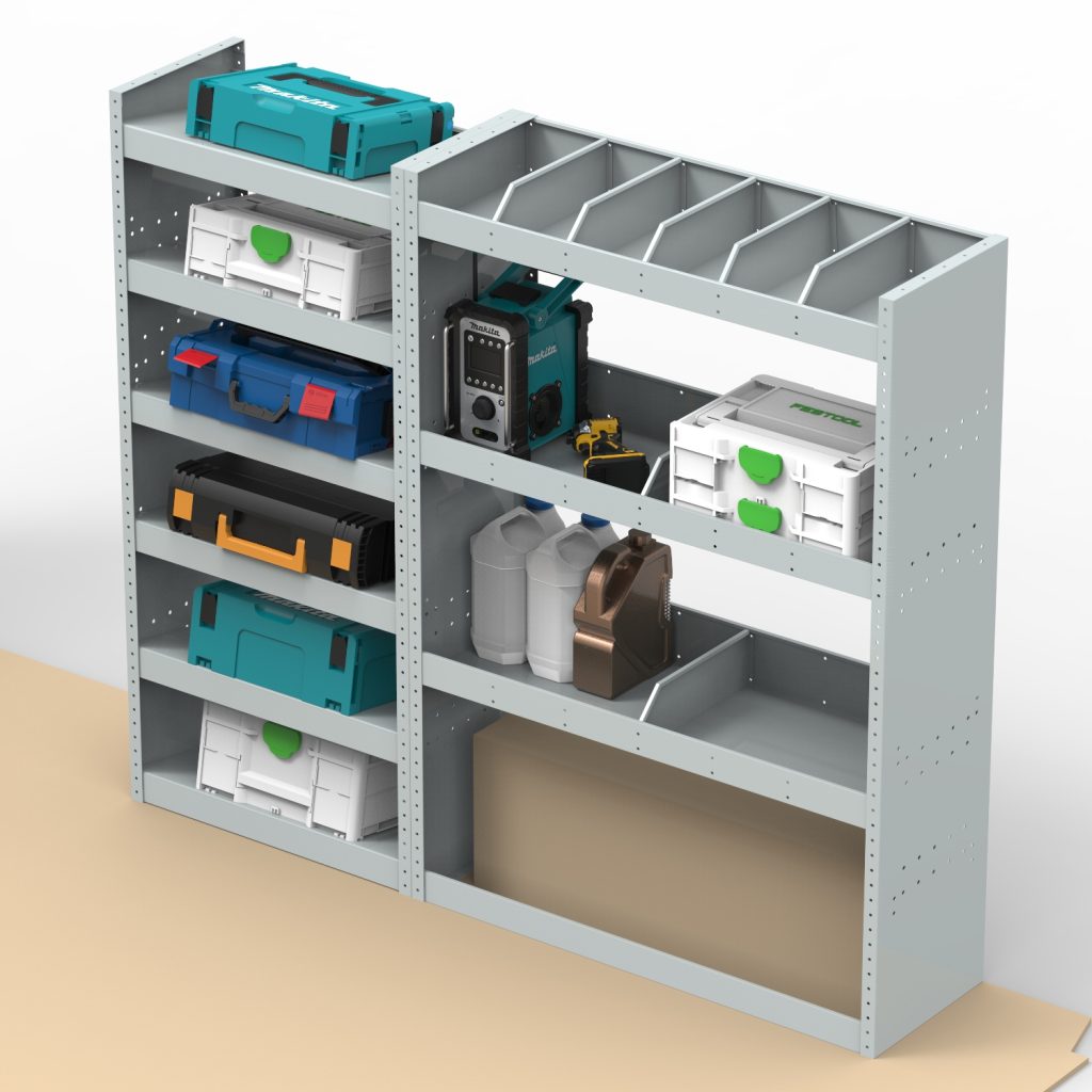 Iveco Daily Steel Van Racking 1.5m High Extra Tall Shelving Package ...
